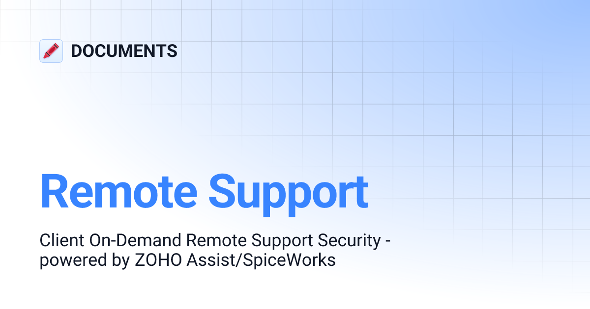 Remote Support | DOCUMENTS